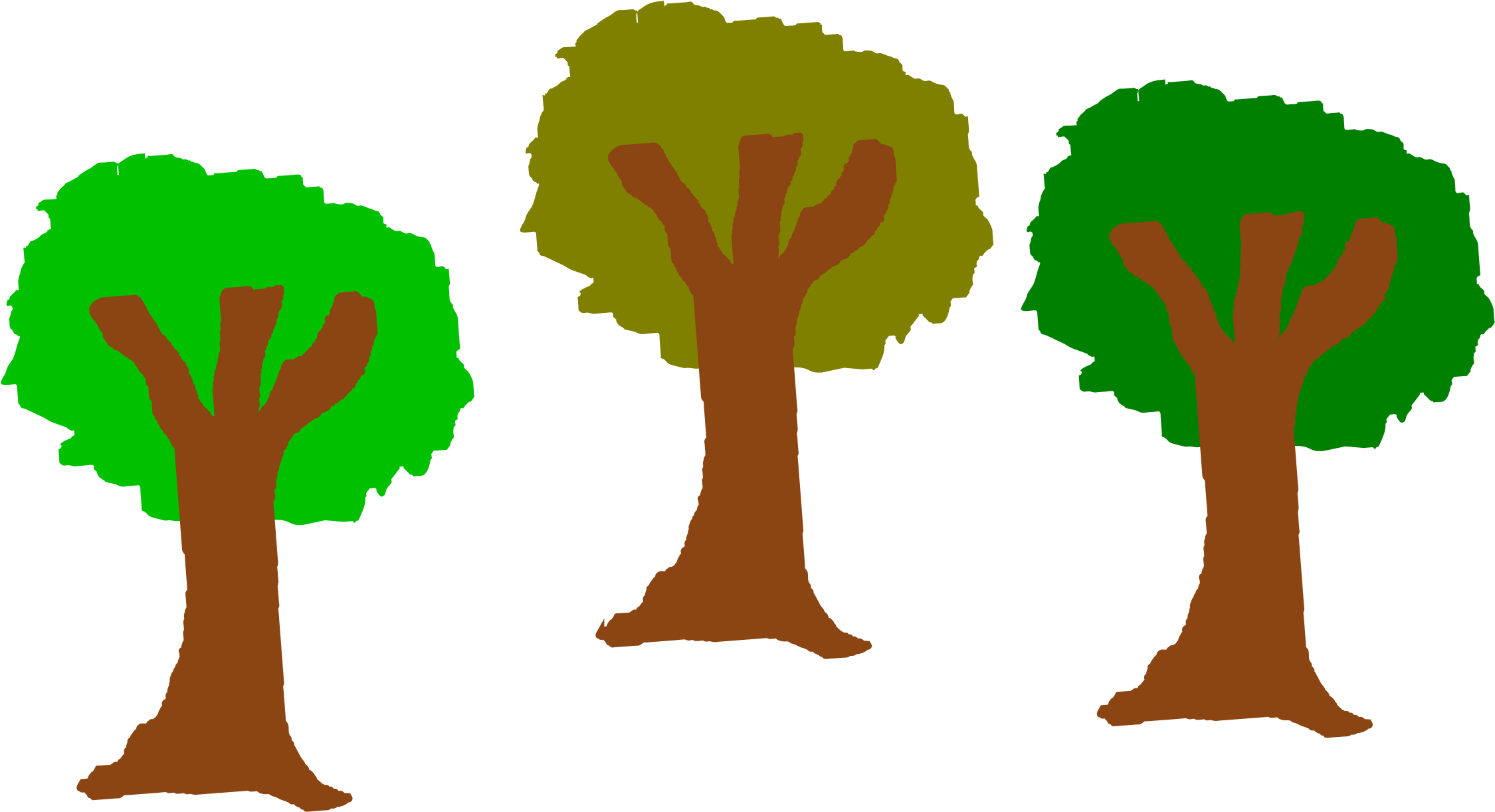 Download Clipart The Three Trees - Clip Art 3 Trees - ClipartKey