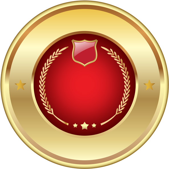 Download Seal Badge Red Png Transparent Clip Art Image - ClipartKey