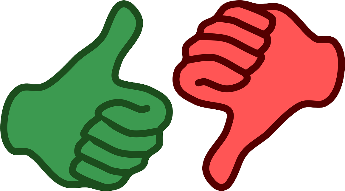 Download Transparent Thumbs Up Thumbs Down Png - ClipartKey