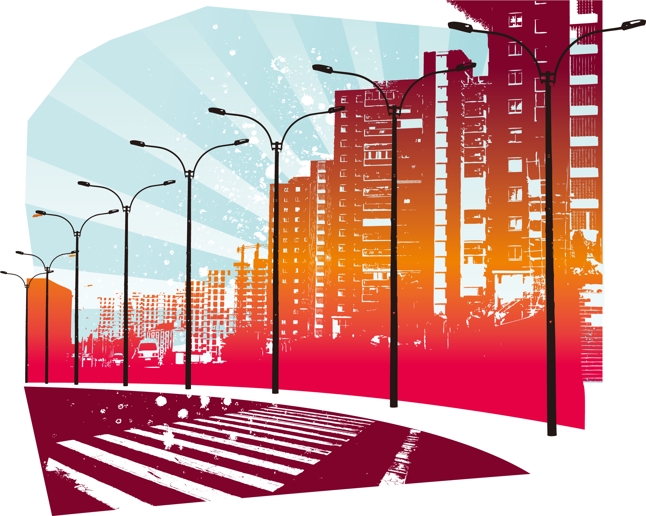 Download Road Sidewalk City Transprent Png - Background Road Vector Png ...