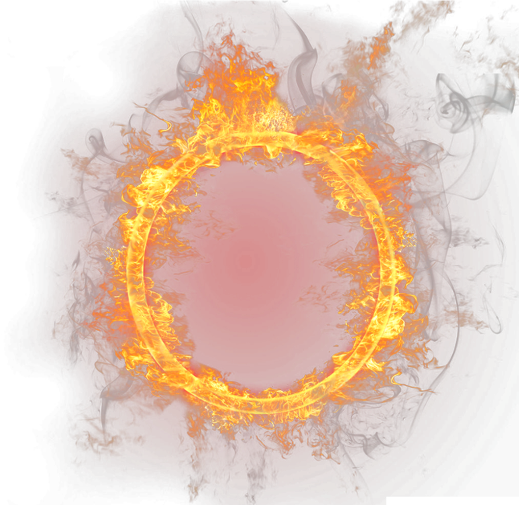 Download Transparent Ring Of Fire Clipart - Round Fire Png Png - ClipartKey