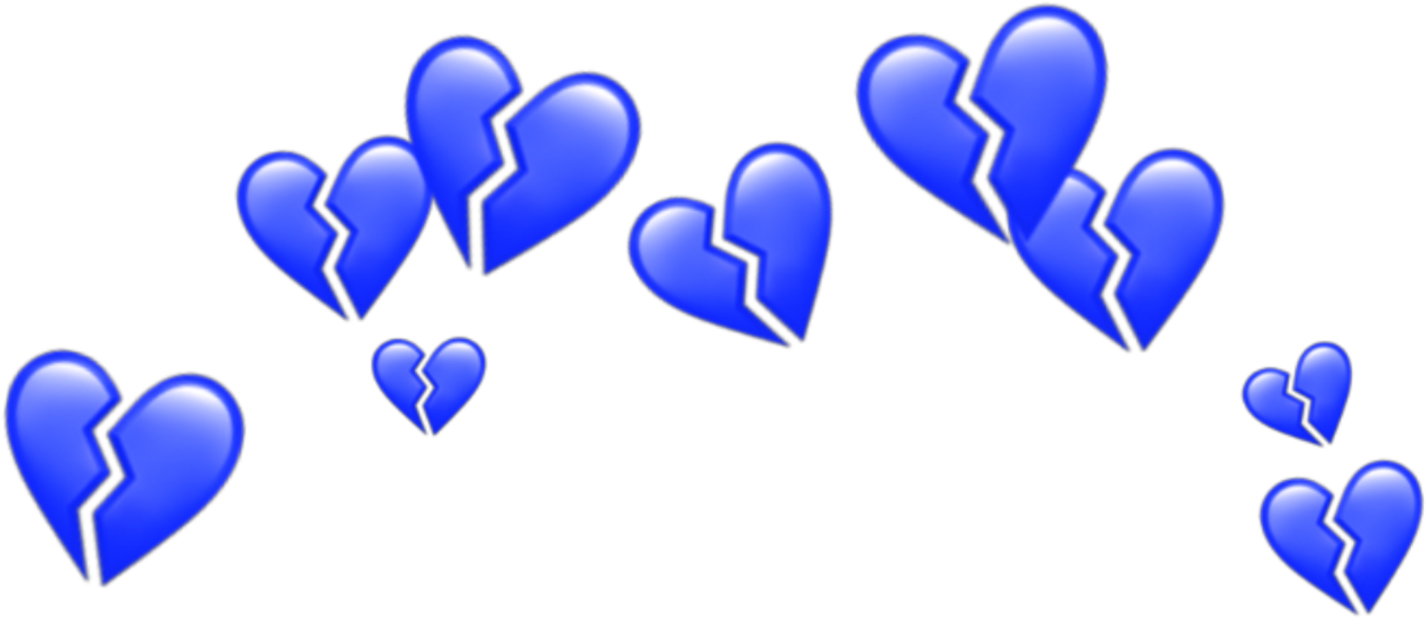 Download Broken Heart Clipart Blue - Broken Heart Crown Png - ClipartKey