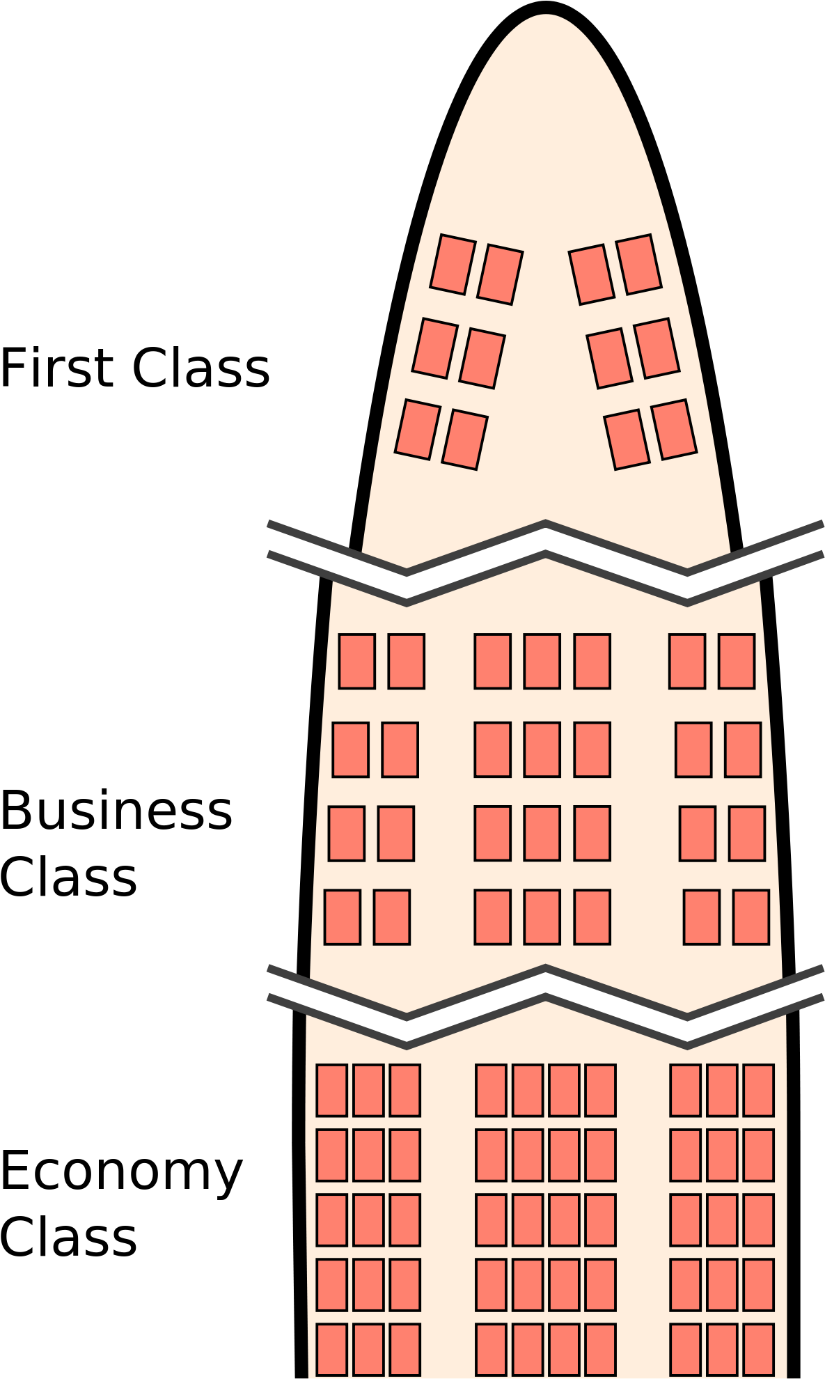 Download Second Class Ticket Clipart - Asiana 747 400 Seat Map - ClipartKey