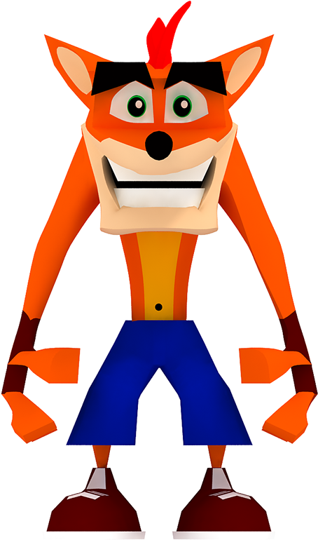 Download Polygon Cartoon Character Clipart - Crash Bandicoot First ...