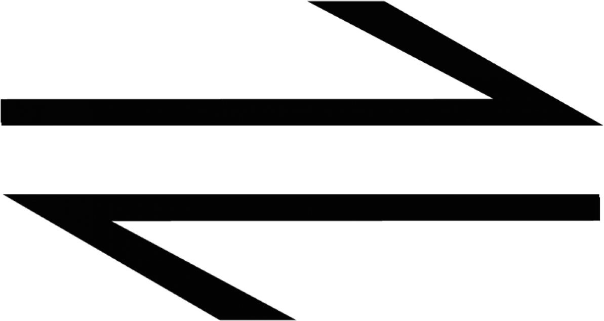 Download Transparent Math Symbols Clipart - Equilibrium Symbol - ClipartKey