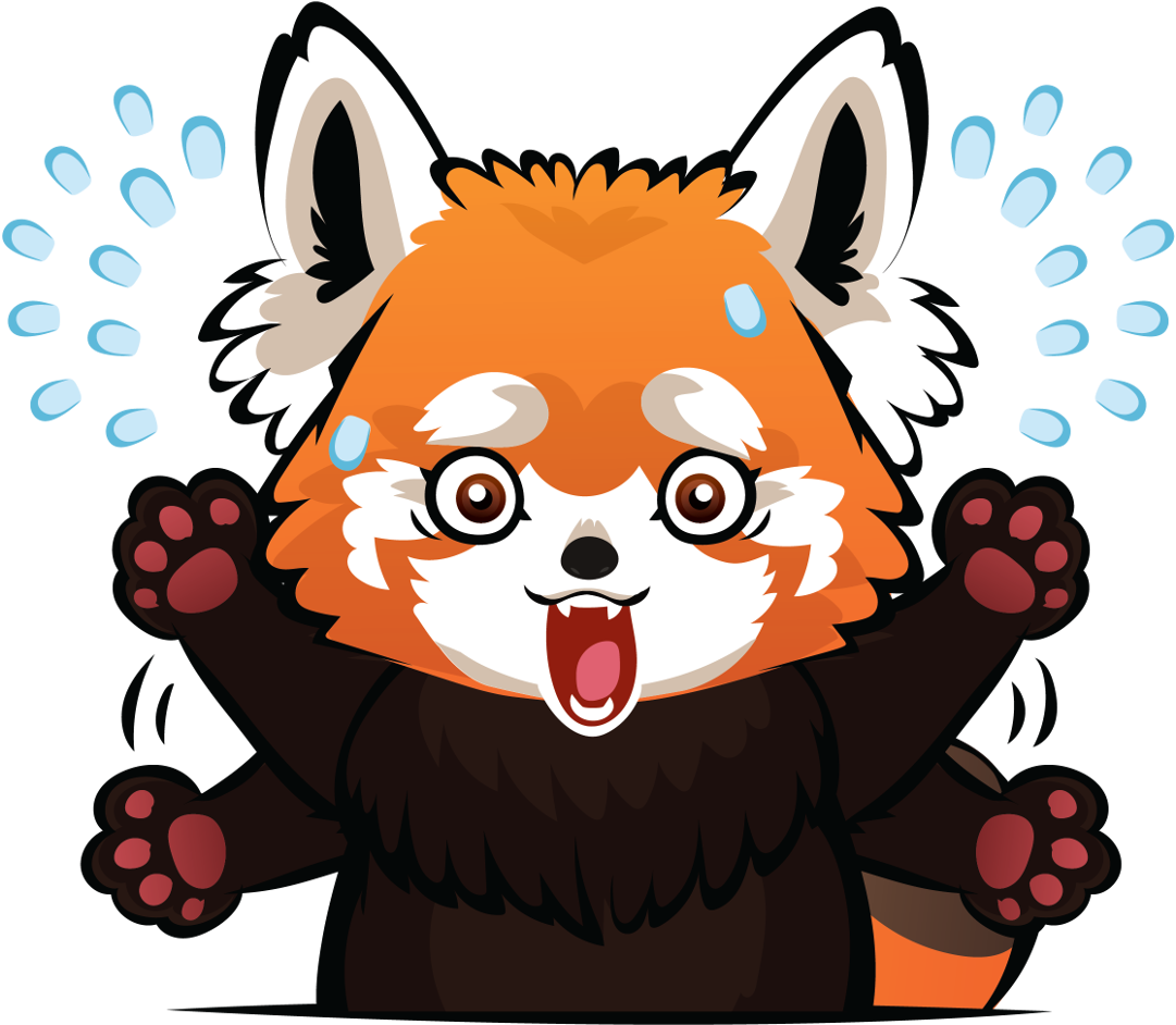 Download Breath Clipart Hyperventilation - Cartoon Red Panda Head ...