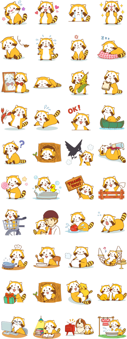 Download Transparent Cute Raccoon Clipart - Rascal The Raccoon Sticker ...