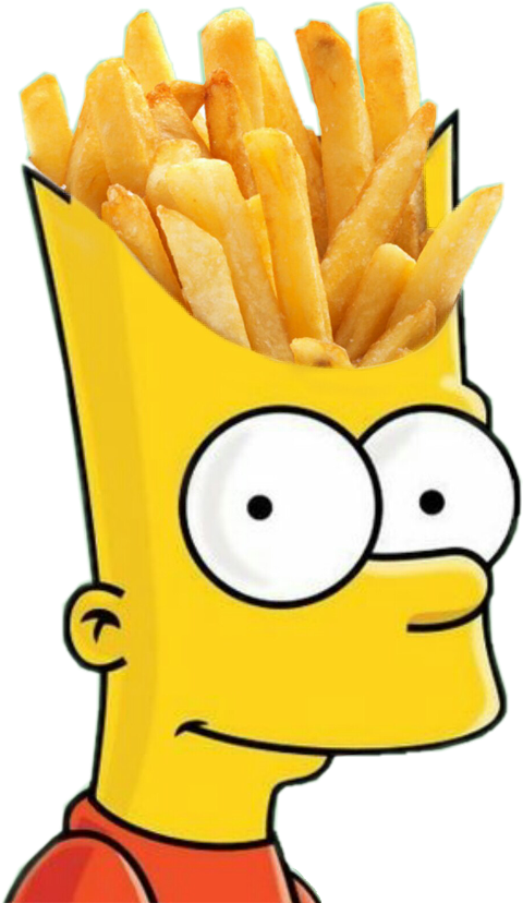 Download Scfrenchfry Frenchfry Freetoedit - Bart Simpson - ClipartKey