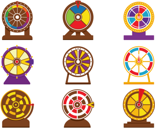 Download Vector Spinning Wheel Game - Spin Wheel Vector Png - ClipartKey
