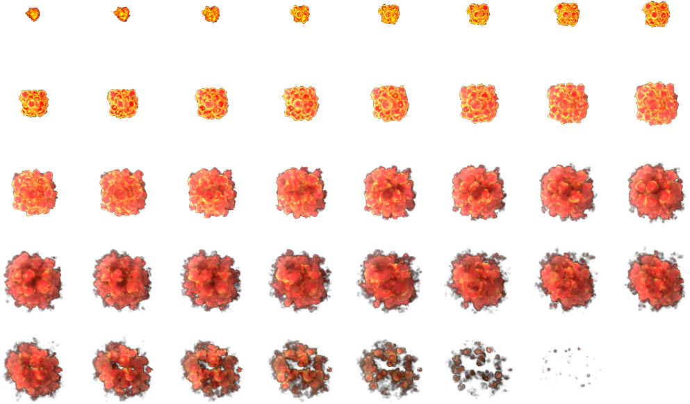 Download Fireball Clipart Animation Sprite - Sprite Sheet Particles Png ...