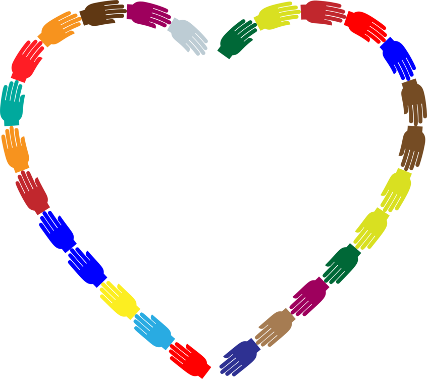Download Helping Hands Heart Prismatic - Clip Art - ClipartKey