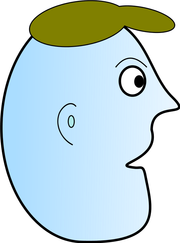 Download Cartoon Man Face Profile Wearing Cap - Clip Art - ClipartKey