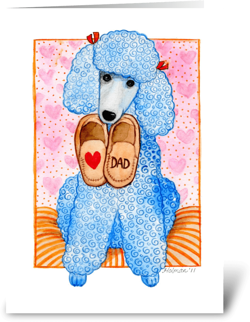 Download Father"s Day Standard Poodle Greeting Card - Father's Day ...