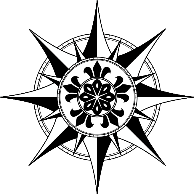 Download Cool Compass Rose Designs - ClipartKey