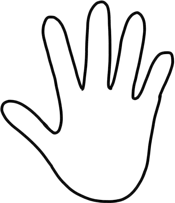 Download Hand Outline Handprint Cliparts History Transparent - Hand ...
