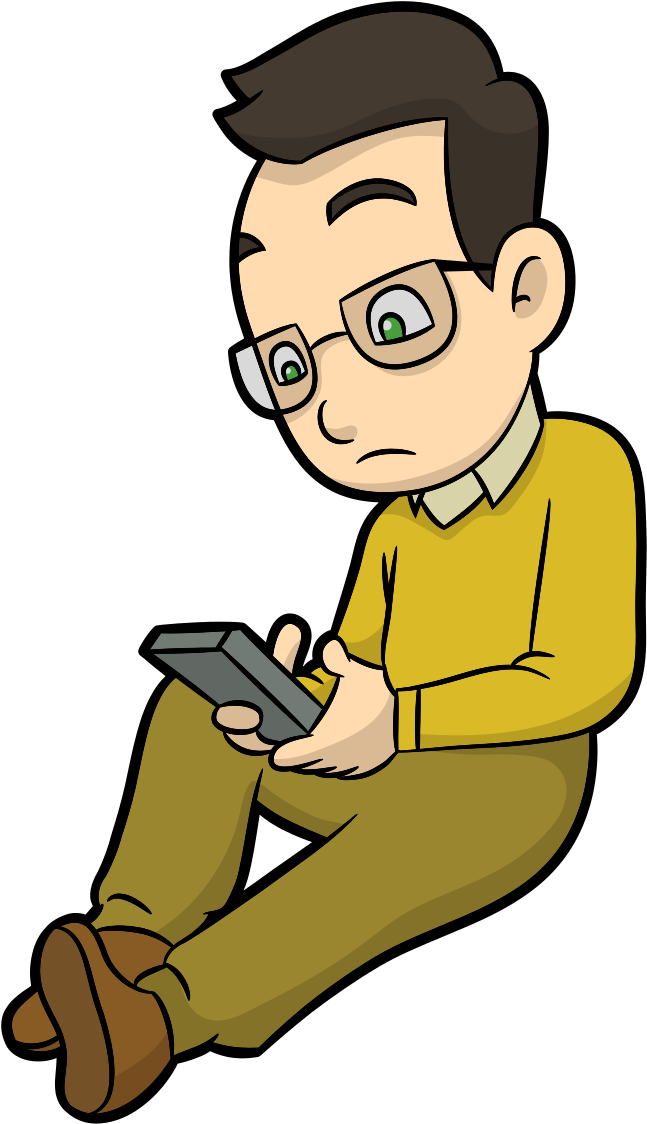 Download Cartoon Picture Of A Man Texting - ClipartKey