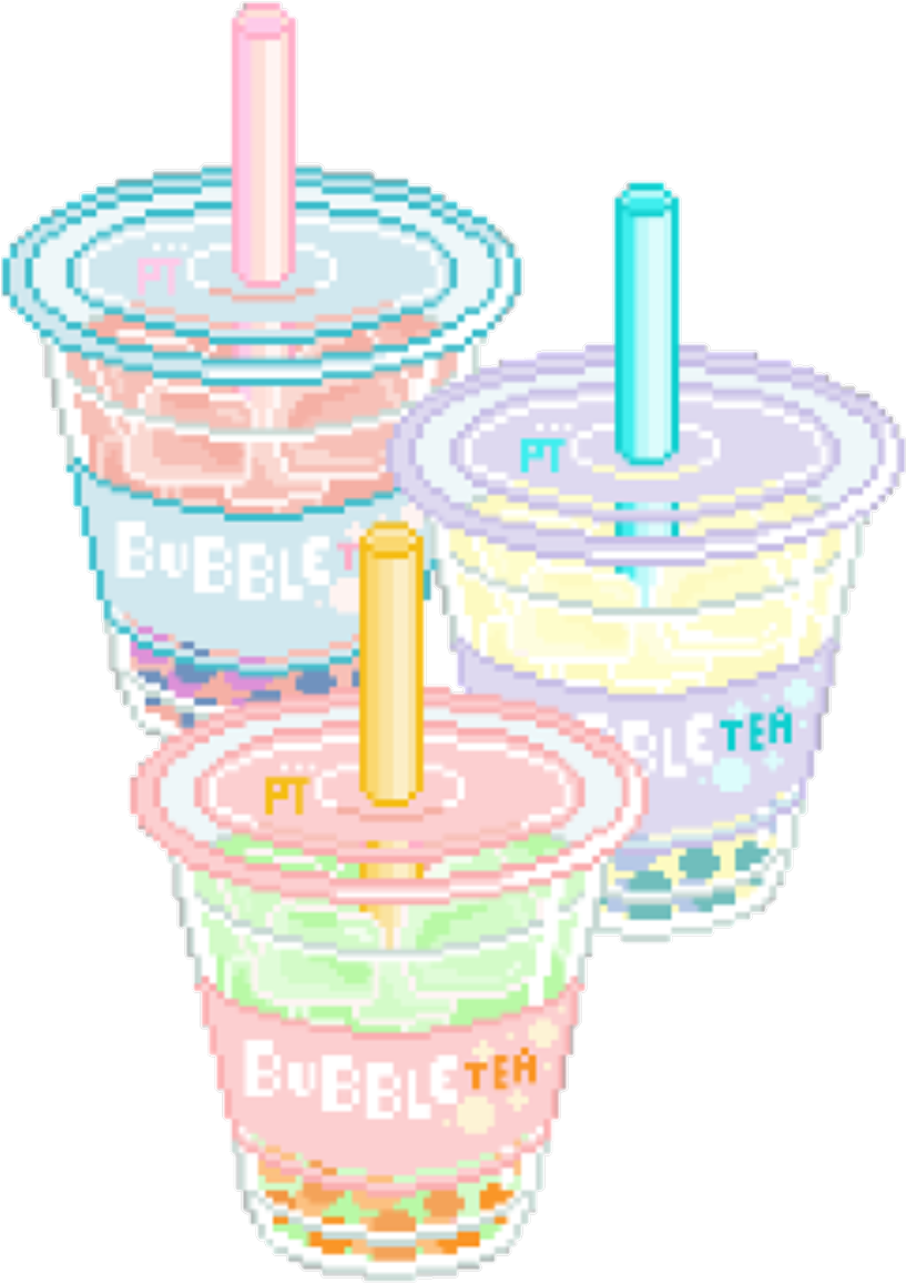 Download Transparent Boba Clipart - Bubble Tea Pixel Gif - ClipartKey