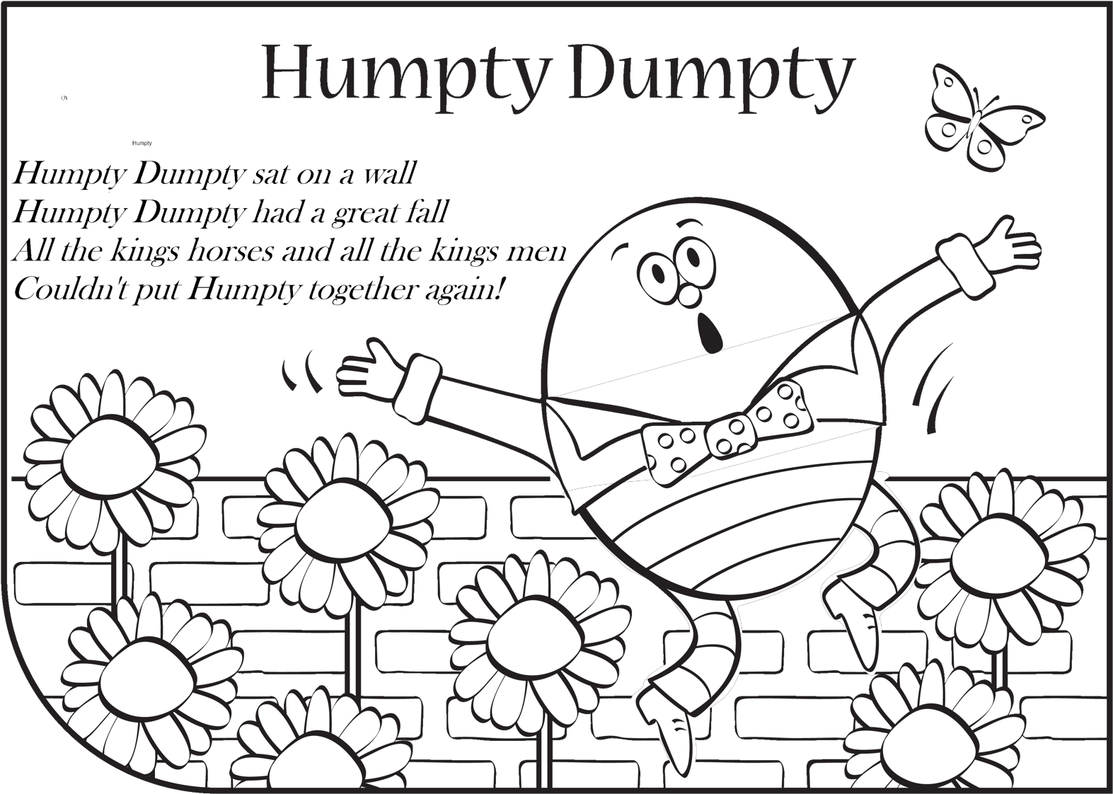 Download Audioboom / Humpty Dumpty - Humpty Dumpty To Color - ClipartKey