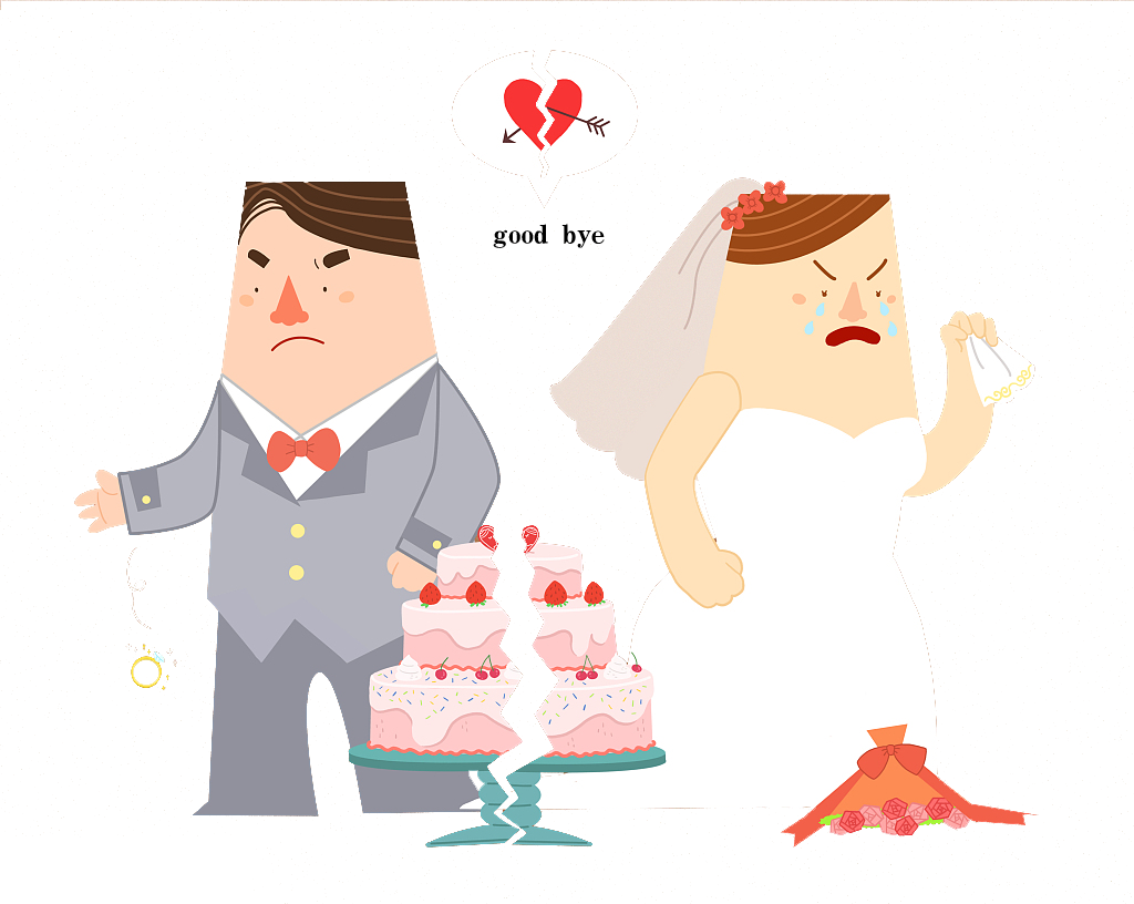 Download Clip Art Cartoon Divorce Goodbye - Divorce Cartoons ...