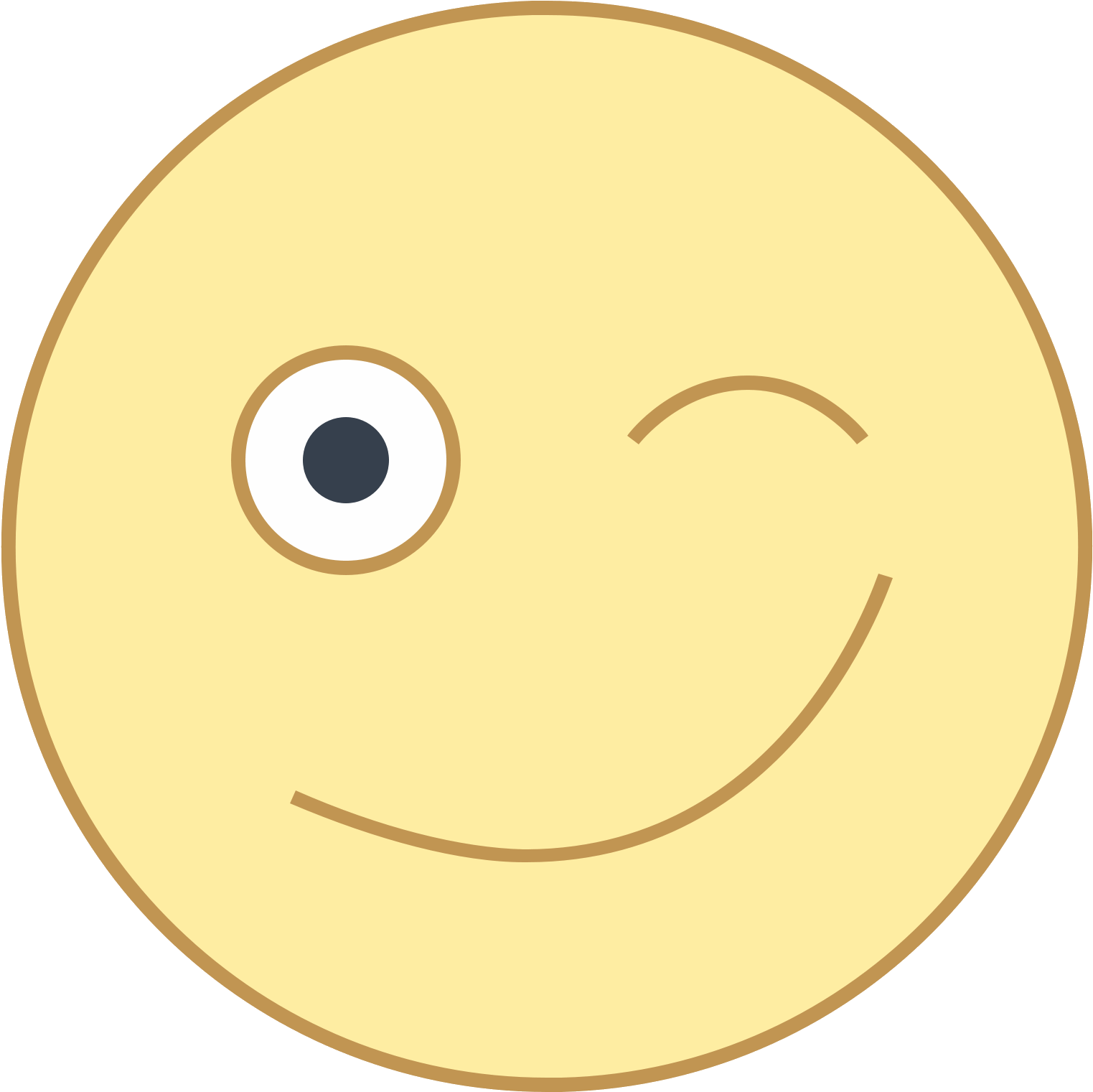 Download Ikonka Wink - Circle - ClipartKey