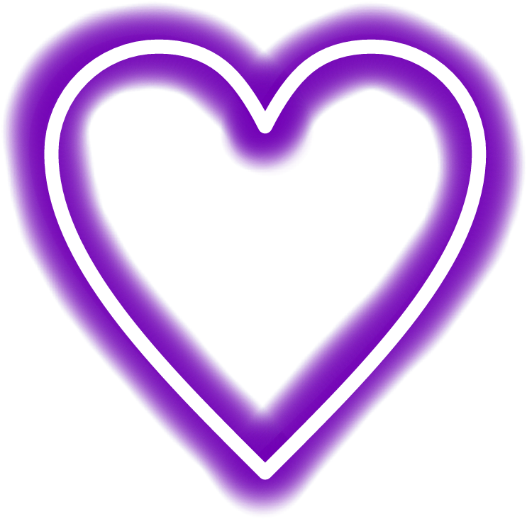 Download Neon Transparent Purple Heart - Purple Heart Transparent ...