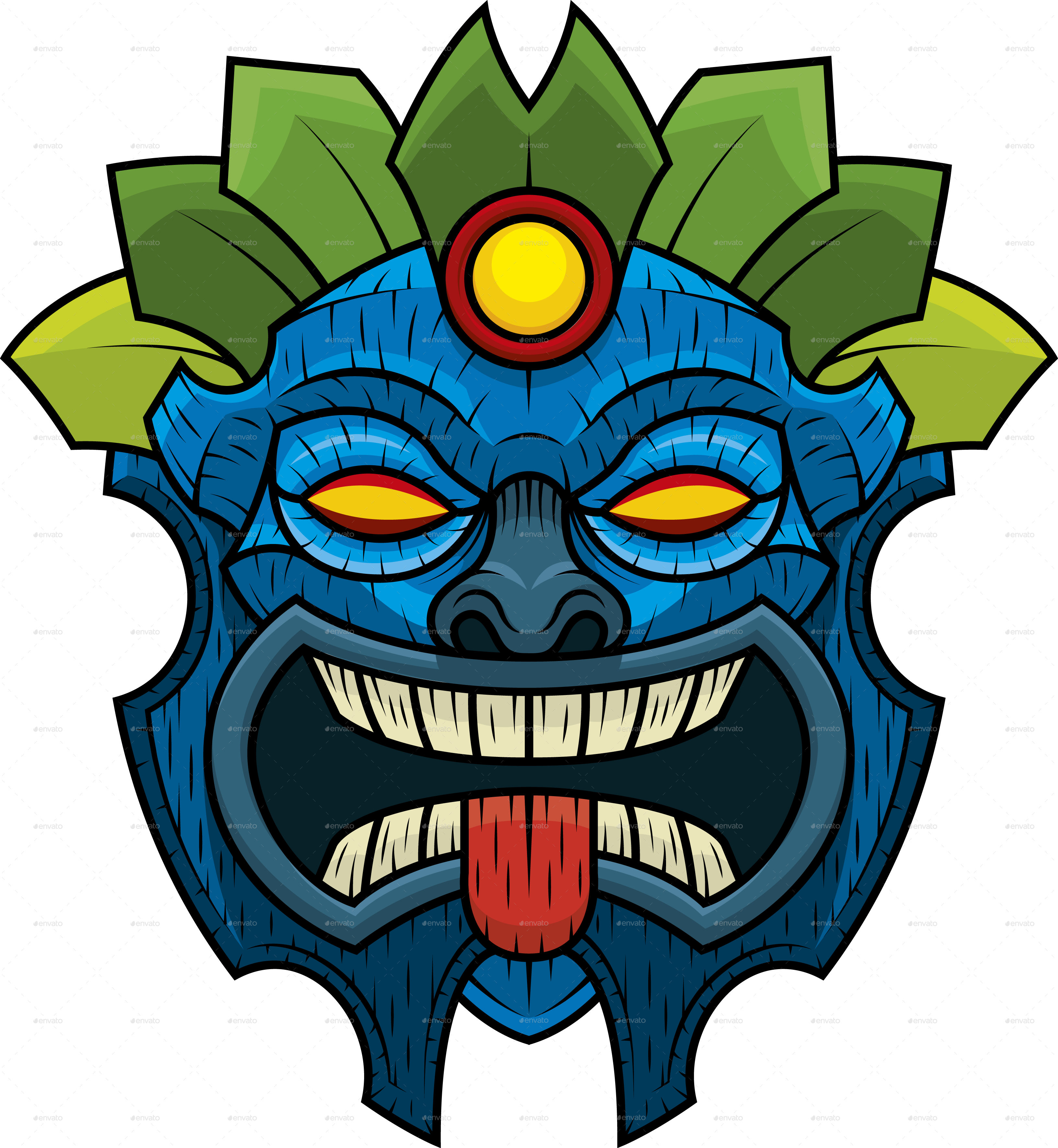 Download Tiki Mask Transparent Background - ClipartKey