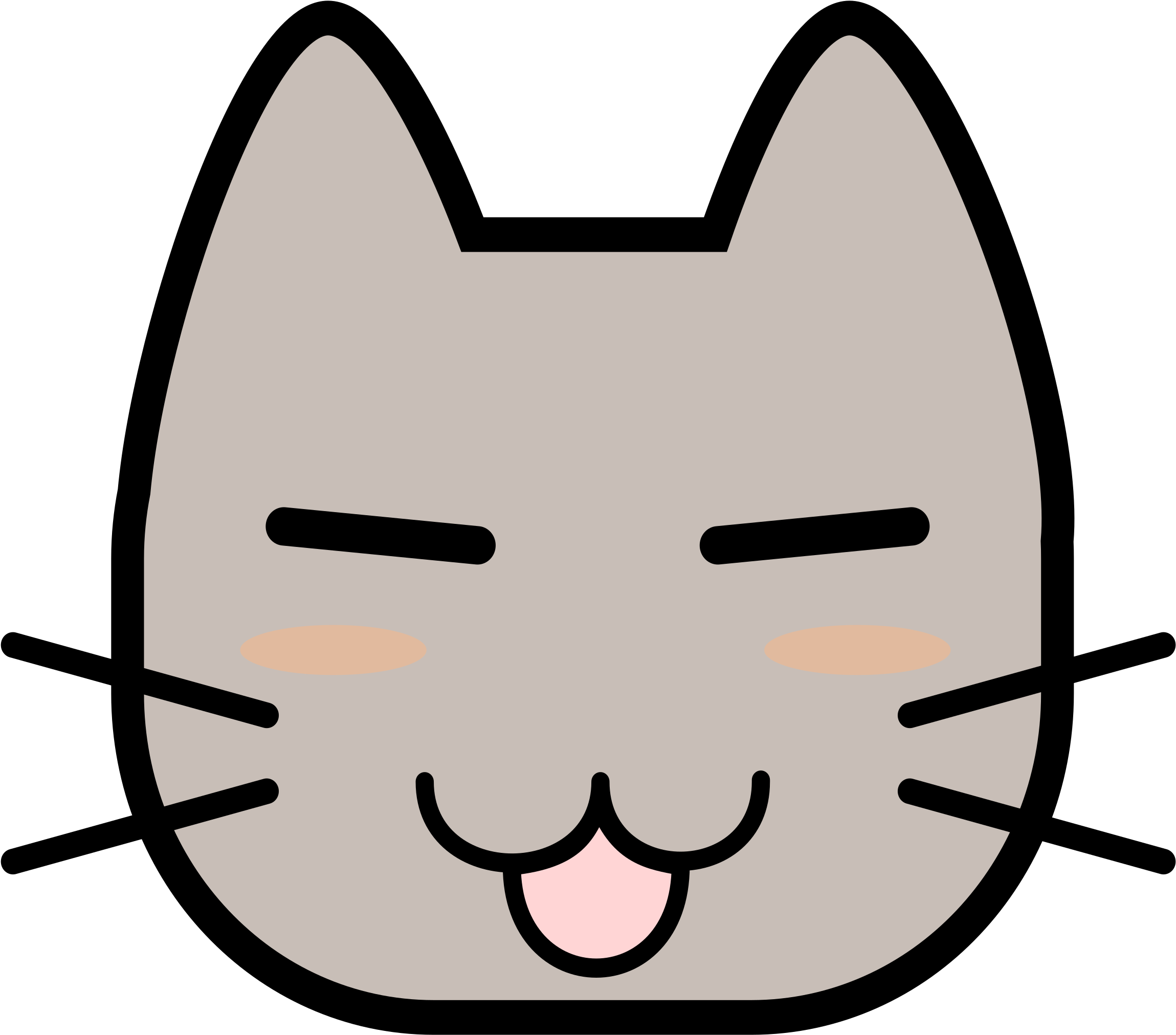 Download Cat Face - Cute Cat Cartoon Face - ClipartKey