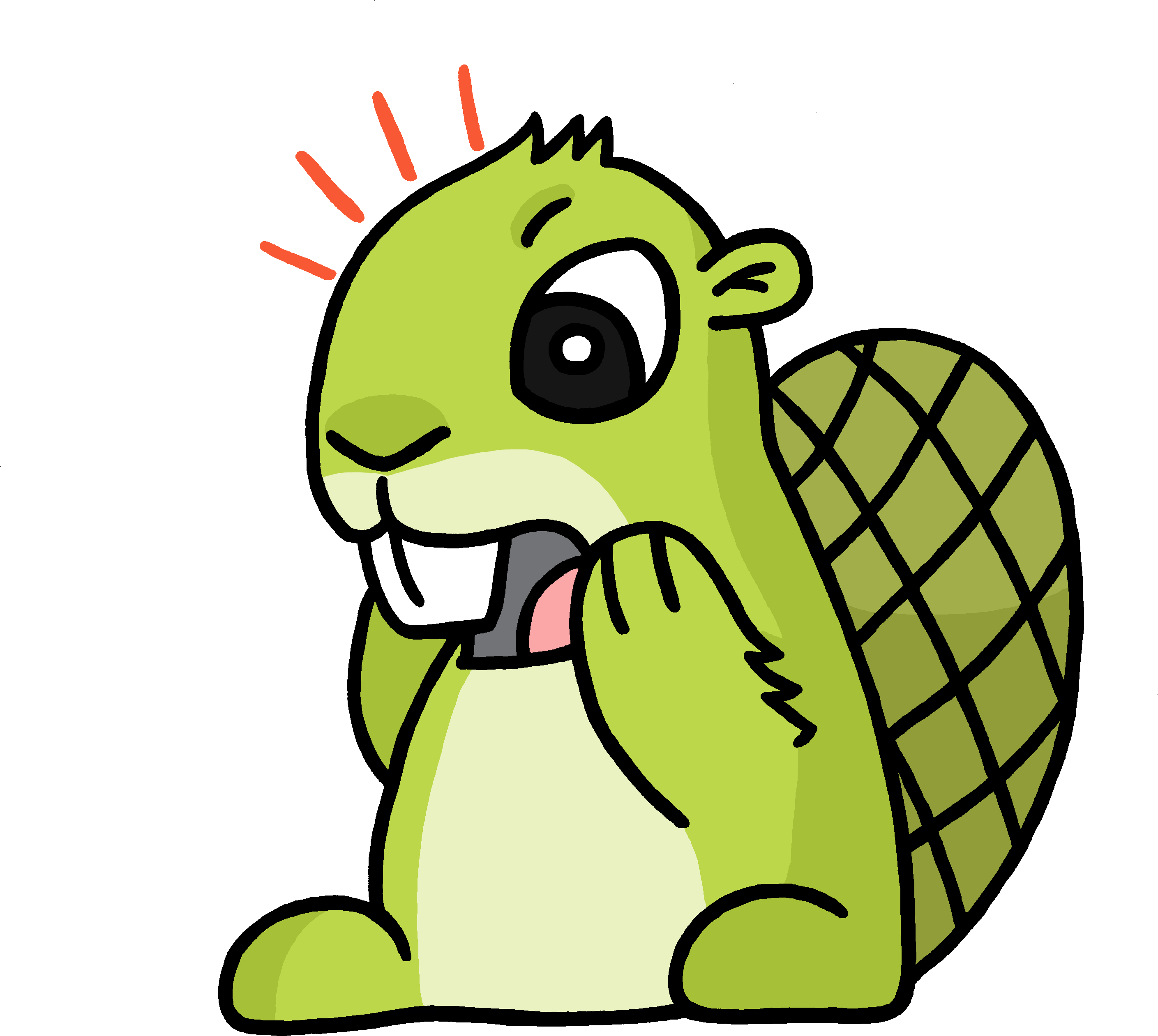 Download Surprised Adsy - Adsy Beaver Clipart - ClipartKey