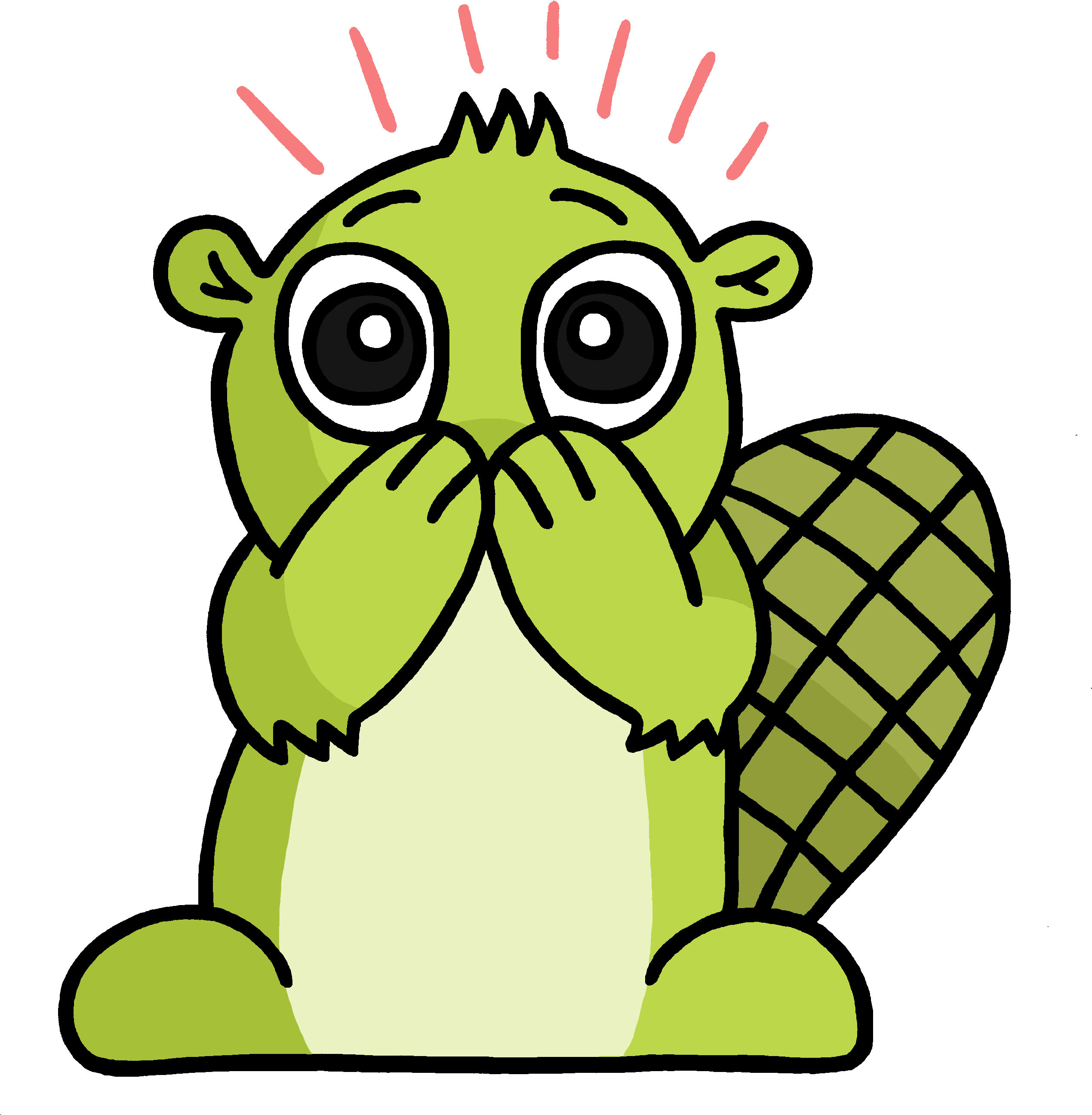 Download Shocked Adsy - Adsy Beaver - ClipartKey