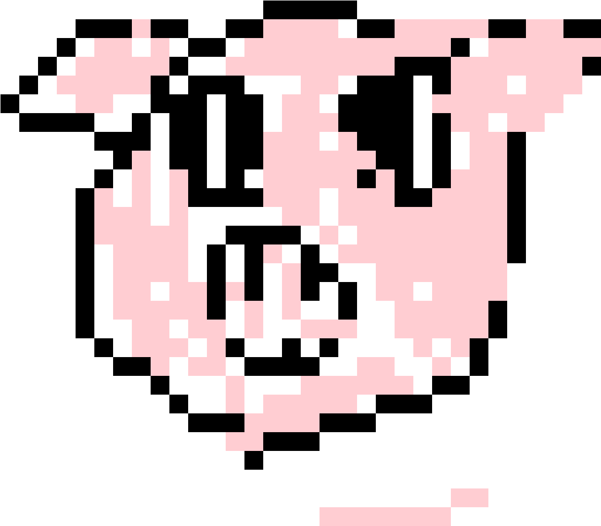 Download Transparent Pig Face Clipart - Pixel Art Happy Face - ClipartKey