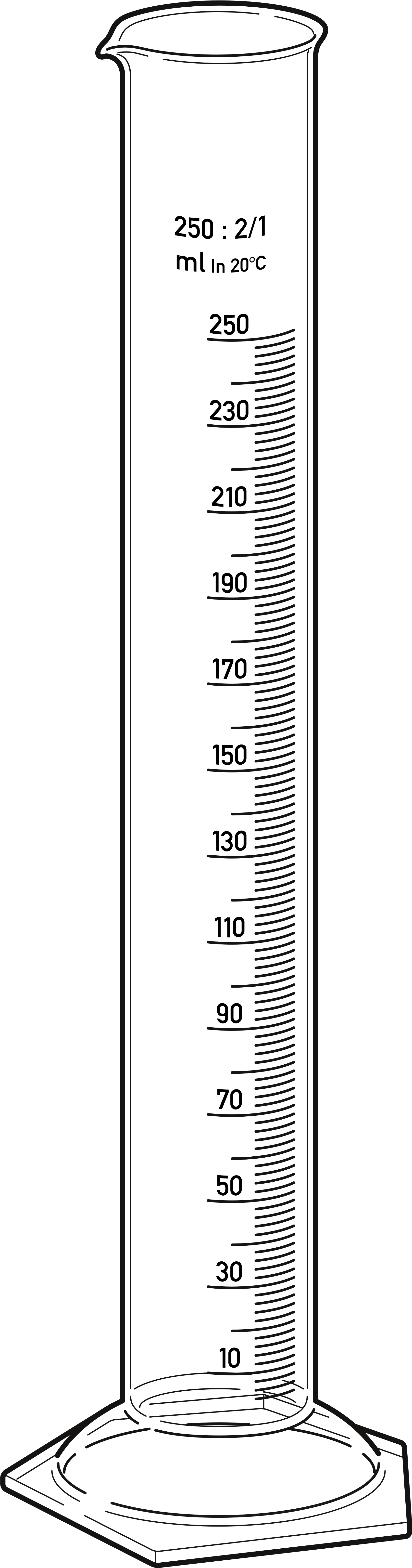 Download 28 Collection Of 100 Ml Graduated Cylinder Drawing - 100ml ...