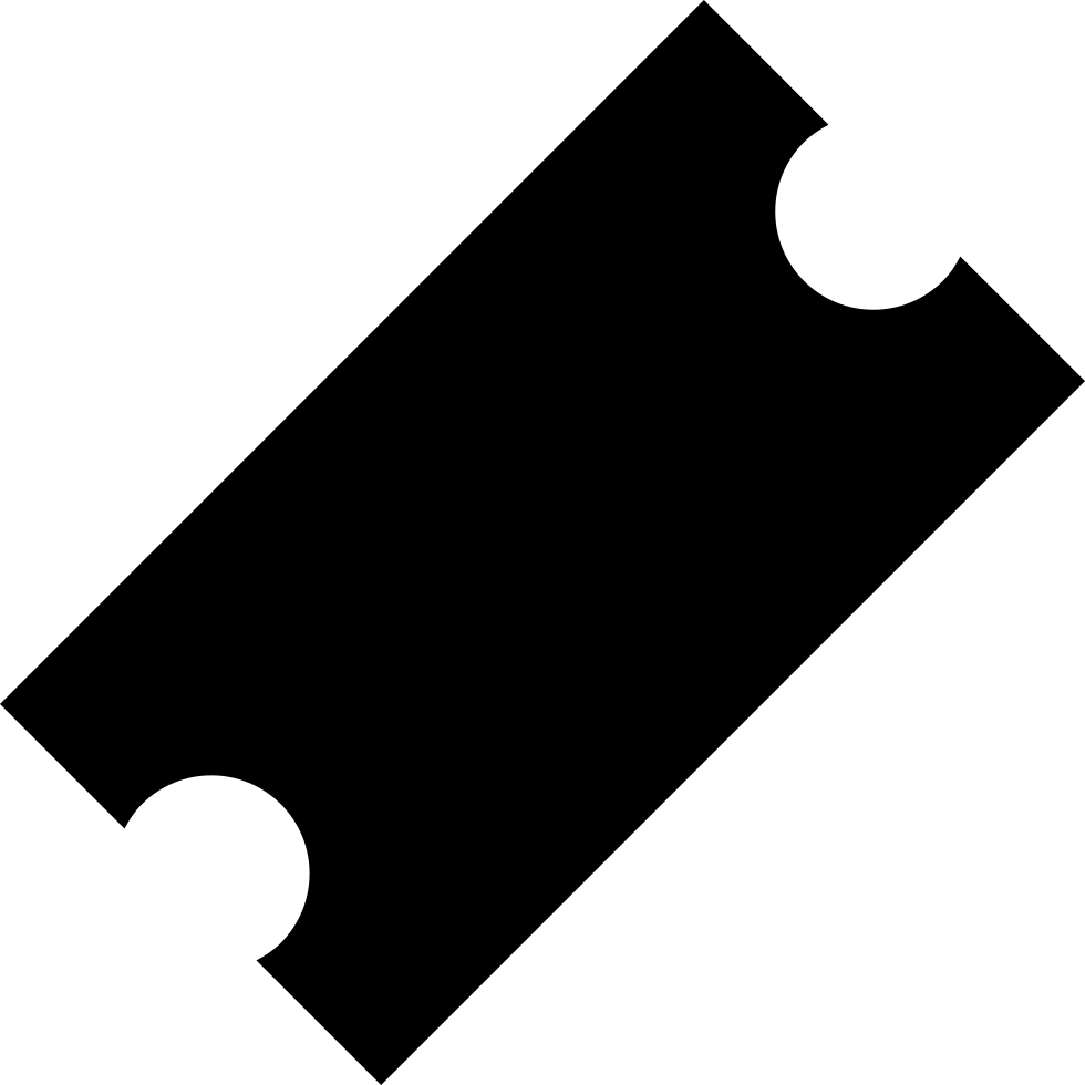 Download Ticket Black Shape Symbol - Ticket Vector Icon - ClipartKey