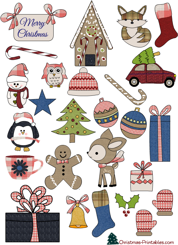 Download Printable Stickers Christmas - ClipartKey