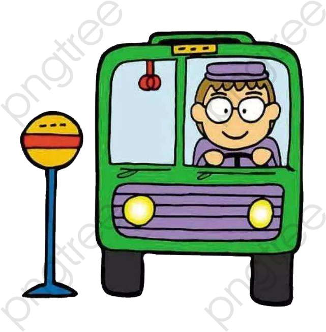 Download Cartoon Bus Driver - Bus Driver Cartoon - ClipartKey