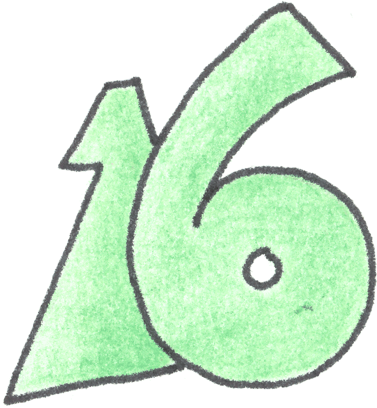 Download Clip Art Number 16 Clipart - Number 16 Cartoon Png - ClipartKey