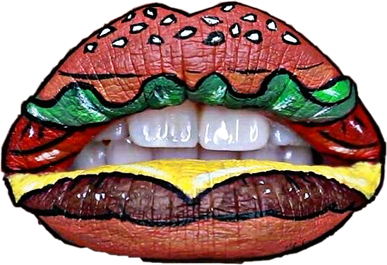 Download #lips #lipstick #cheeseburger #art #freetoedit - Lip Art ...