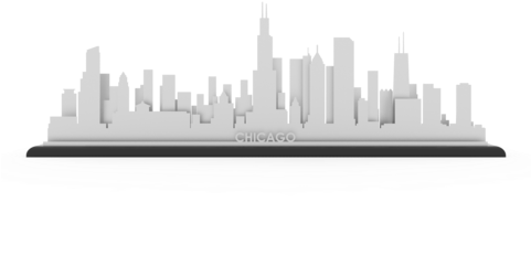 Download Chicago Skyline Png - White Transparent Chicago Skyline ...