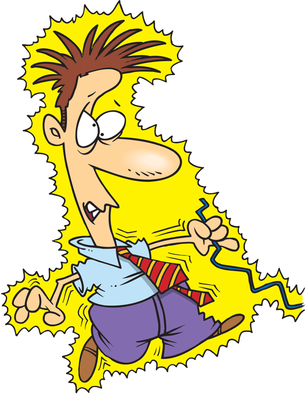 Download Electrical Cliparts - Guy Being Electrocuted Cartoon - ClipartKey