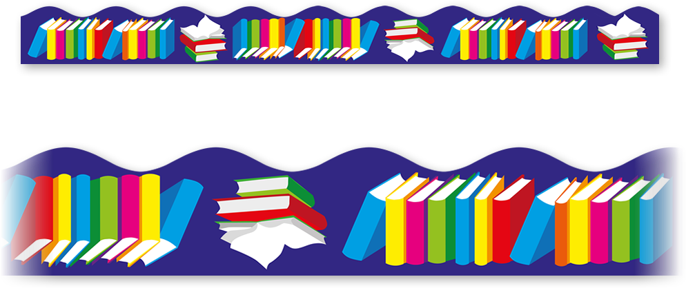 Download Books Border - Books Border Design Clipart - ClipartKey