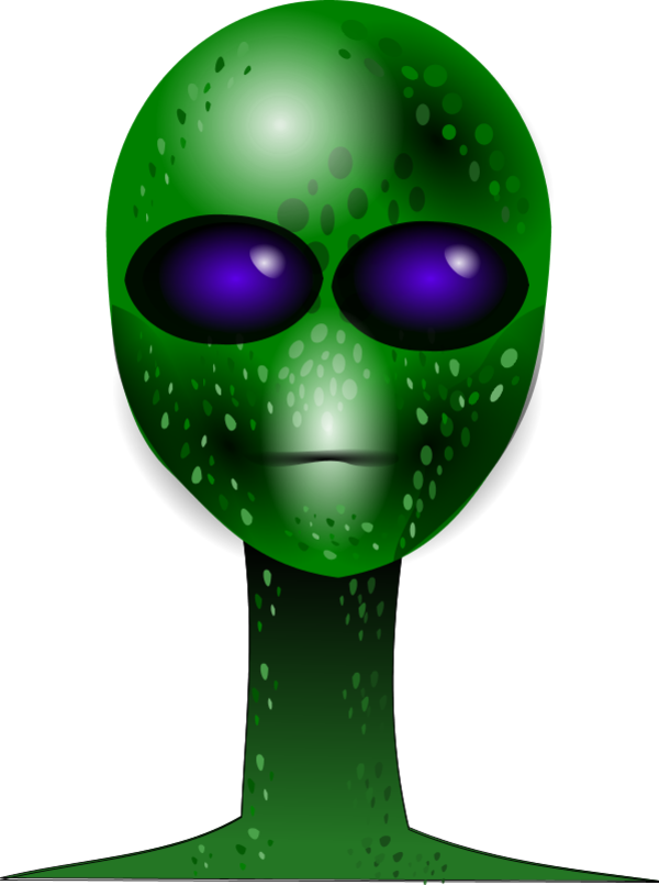 Download Transparent Nose Clip Art - Cartoon Alien Face - ClipartKey