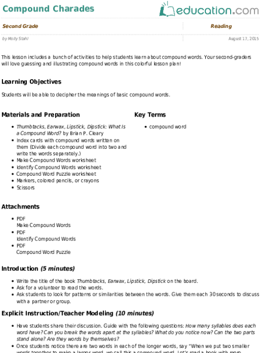 Download Clipart Black And White Compound Lesson Plan Education ...