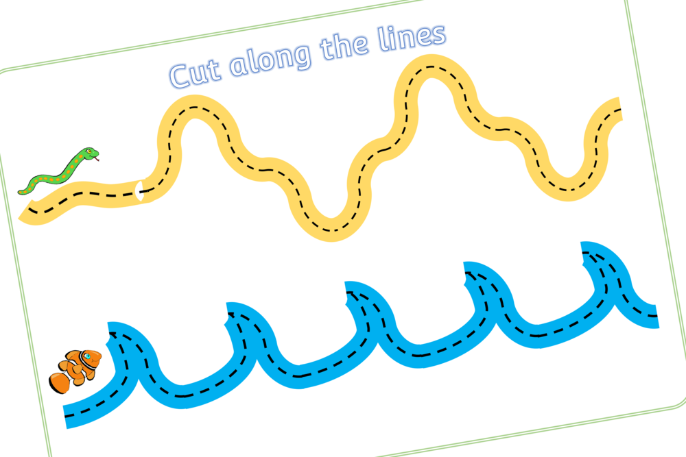 Download Cut Along The Dotted Lines Using Tools/scissor Skills ...