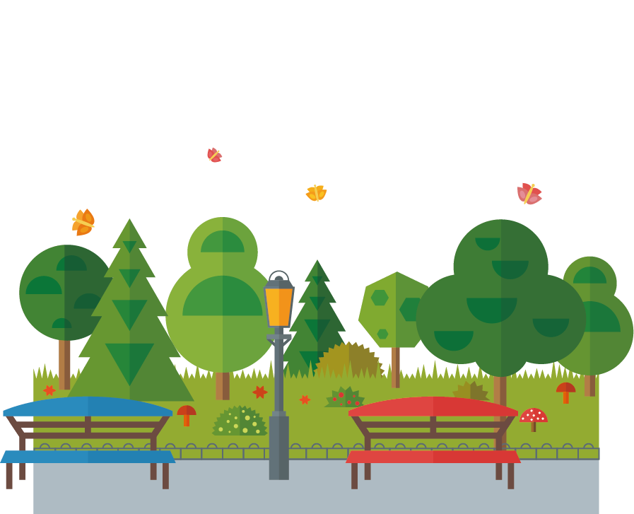 Download Euclidean Vector Cartoon Illustration - Tree Park Vector Free ...