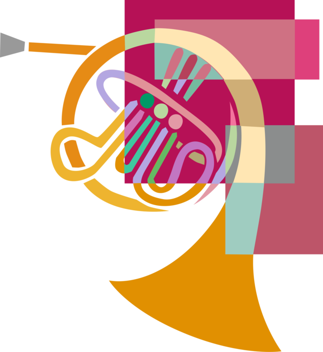 Download Vector Illustration Of French Horn Brass Musical Instrument ...