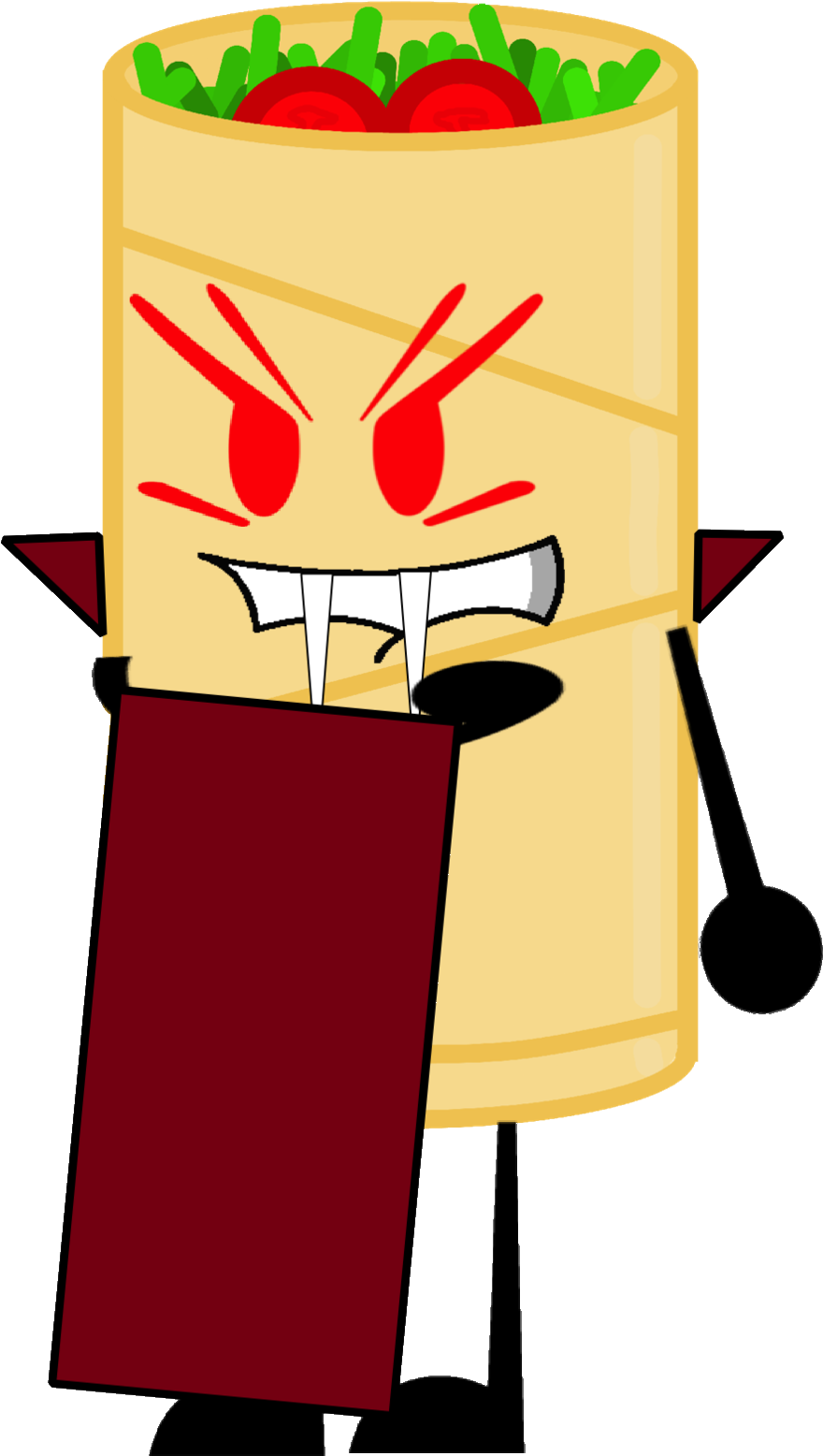 Download Burrito As A Vampire Vector - Vampire Object Mayhem - ClipartKey