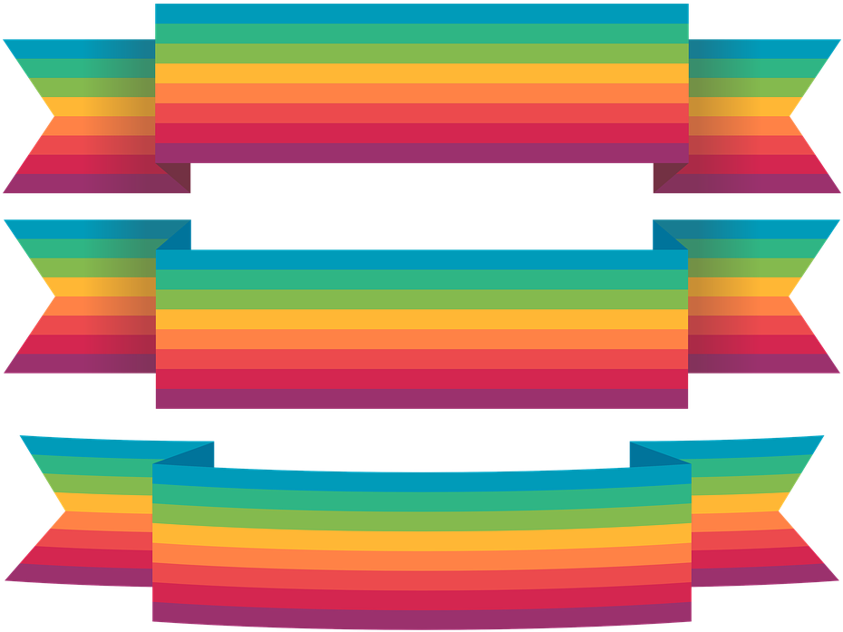Download Ribbon Colorful Rainbow Design Decoration Banner - Clipart ...