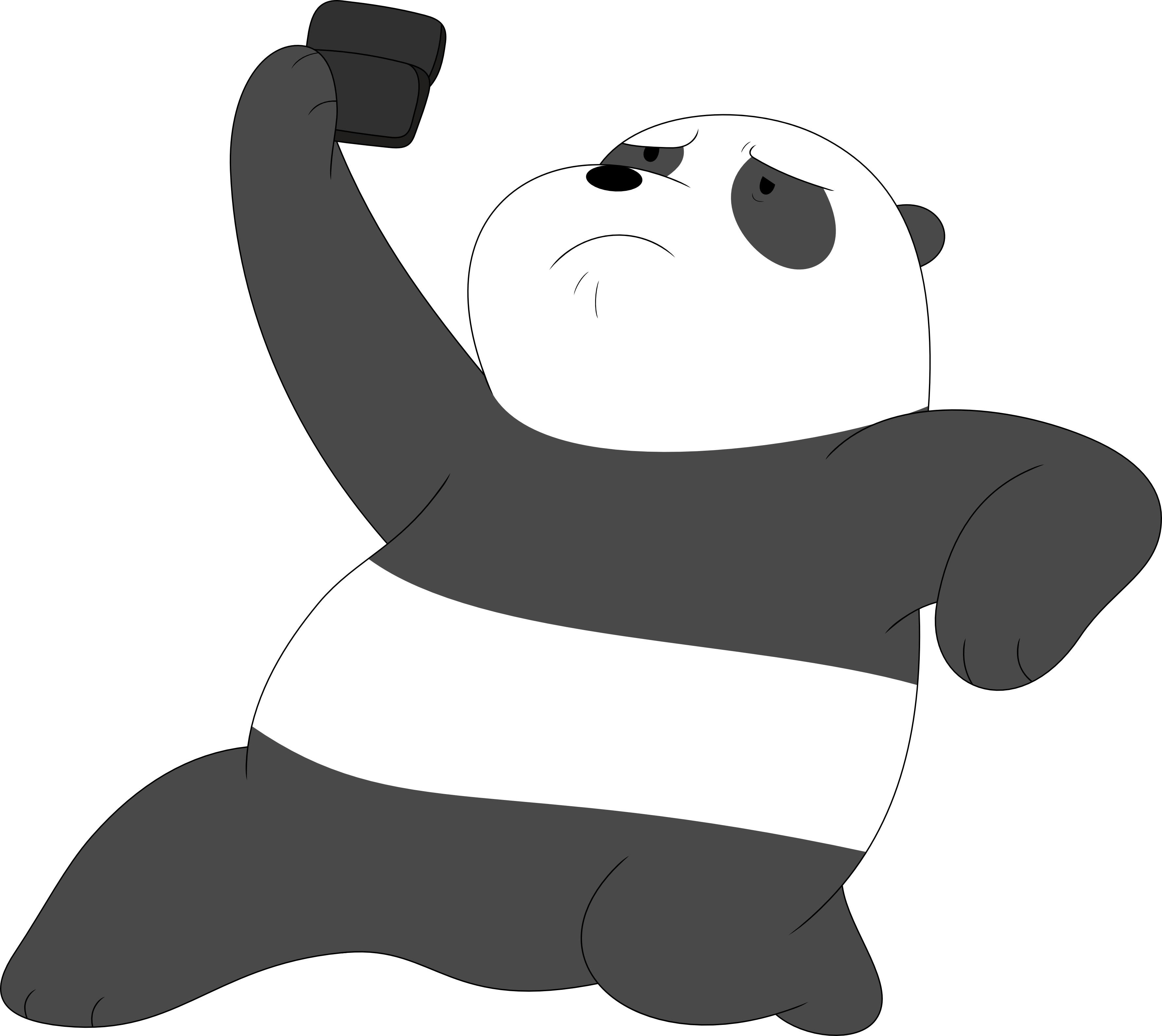 Download Transparent Bears Png - We Bare Bears Panda Png - ClipartKey