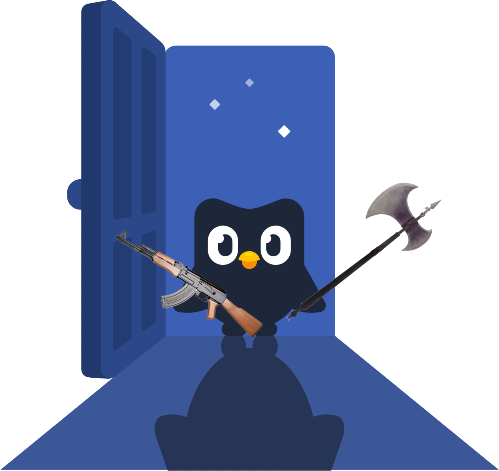 Download #evil #duolingo #ak-47 #axe #door #nighttime # Scary ...