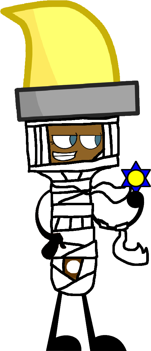 Download Paintbrush As A Mummy Vector By Thedrksiren - Bfdi Match And ...
