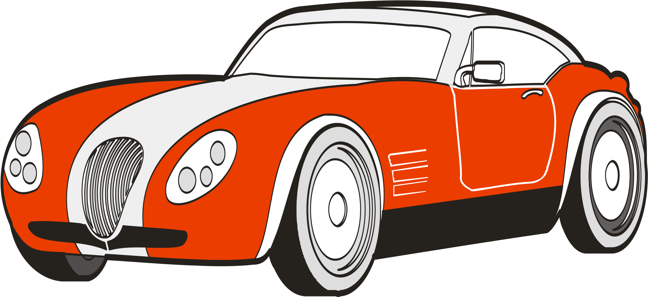 Download Transparent Car Drawing Png - Car Drawing With Color - ClipartKey
